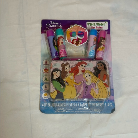 Disney | Toys | Disney Princess Plantbased Flavored Lip Balm Storage ...